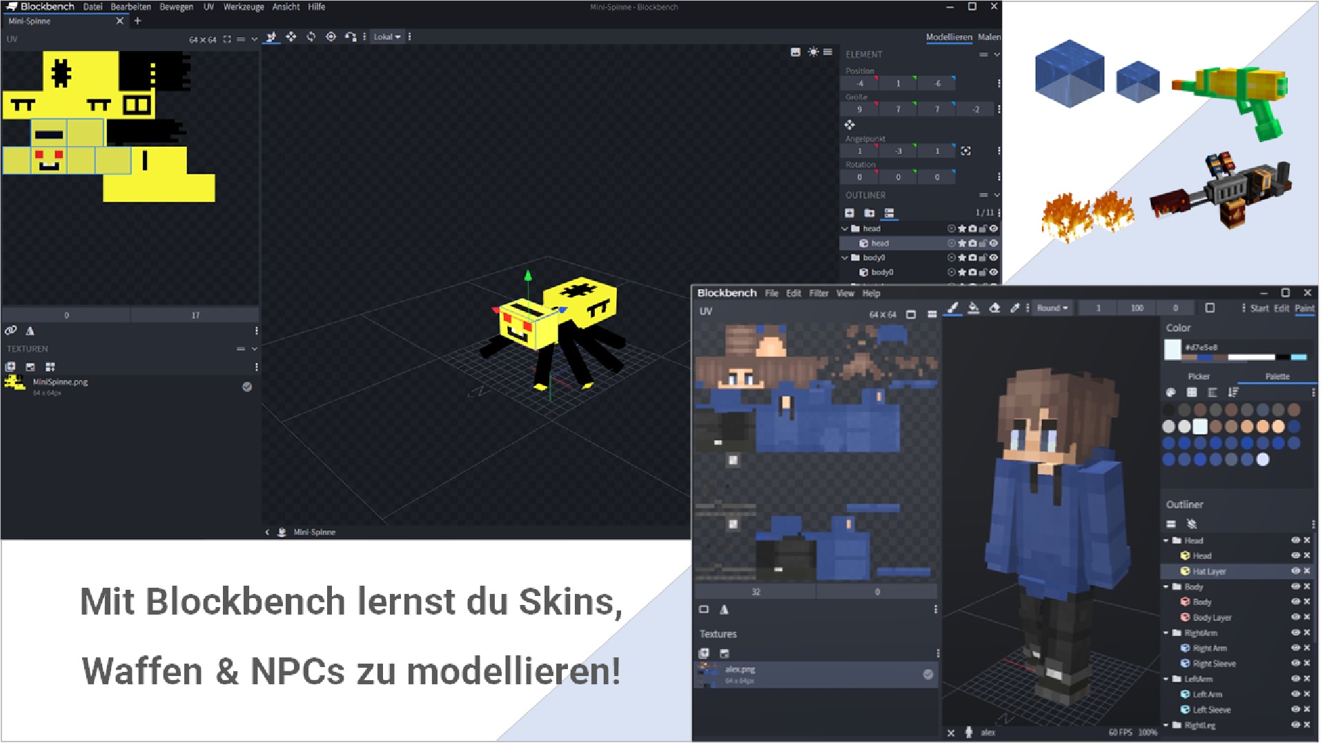 Minecraft Mods 2 mit M-Creator & Blockbench für Kinder